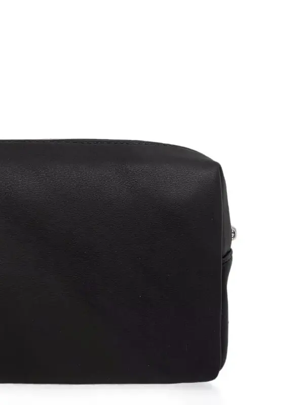Moschino Logo Embossed Grained Texture Make-up Bag