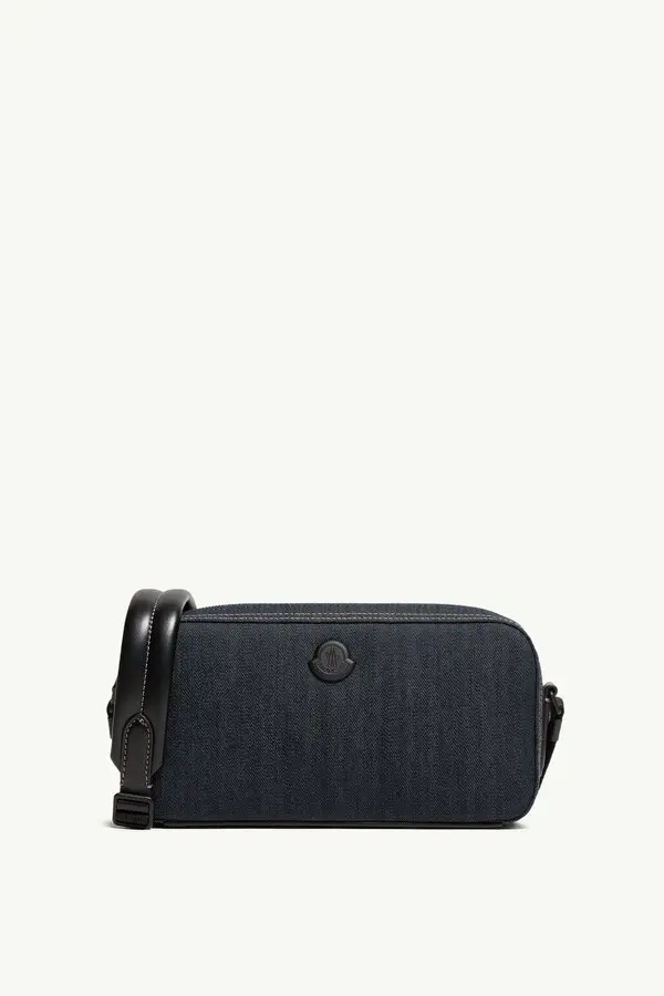 Moncler Carlo Denim Crossbody Bag - Blue