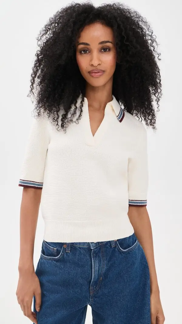 Veronica Beard Quinelle Knit Polo