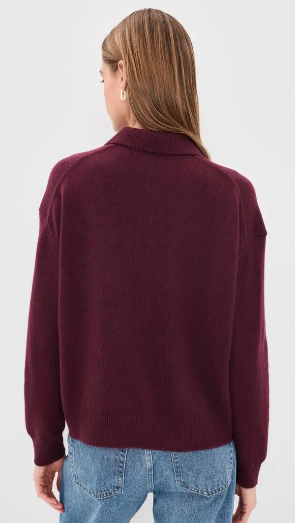 ANINE BING Lee Polo Sweater