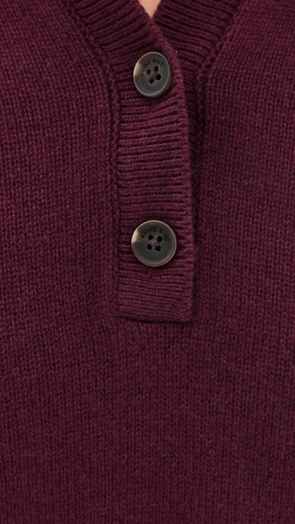 ANINE BING Lee Polo Sweater