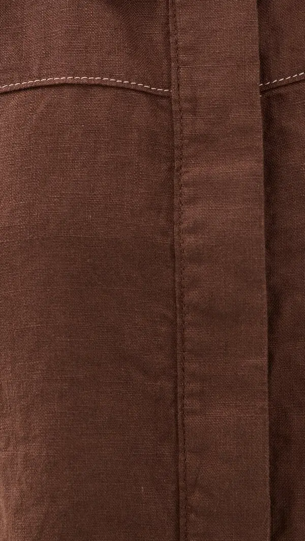 LE JEAN Linen Short Sleeve Swing Shirt