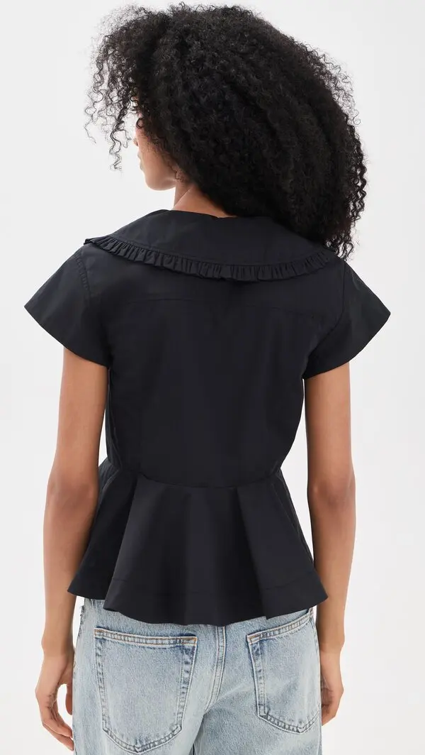 GANNI Regenerative Cotton Poplin Blouse