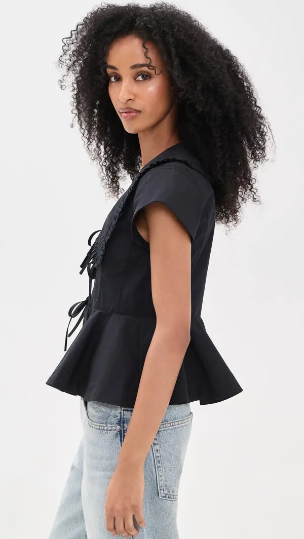 GANNI Regenerative Cotton Poplin Blouse