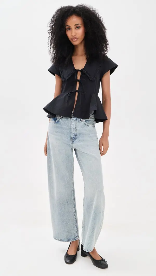 GANNI Regenerative Cotton Poplin Blouse