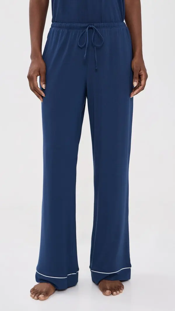 Eberjey Gisele Cami & Pants Pajama Set - Navy/ivory