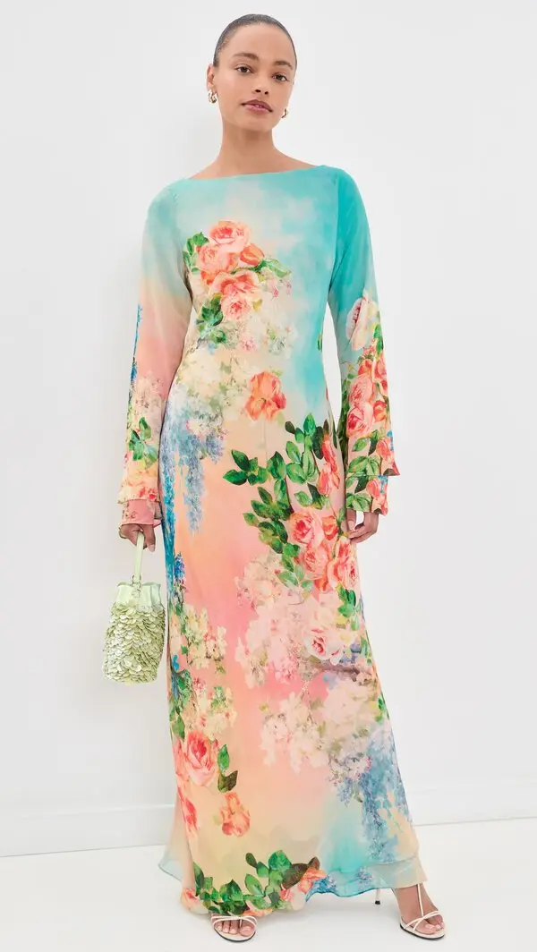 Hemant & Nandita Double Layer Maxi Dress