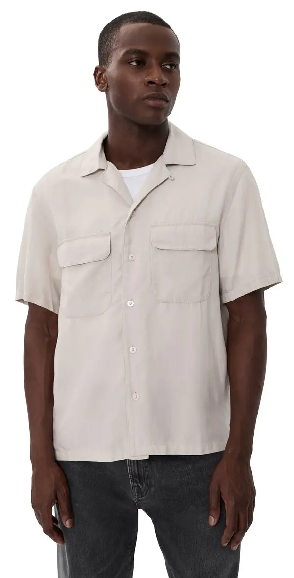 Madewell Short Sleeve Tencel Shirt - Form Grey