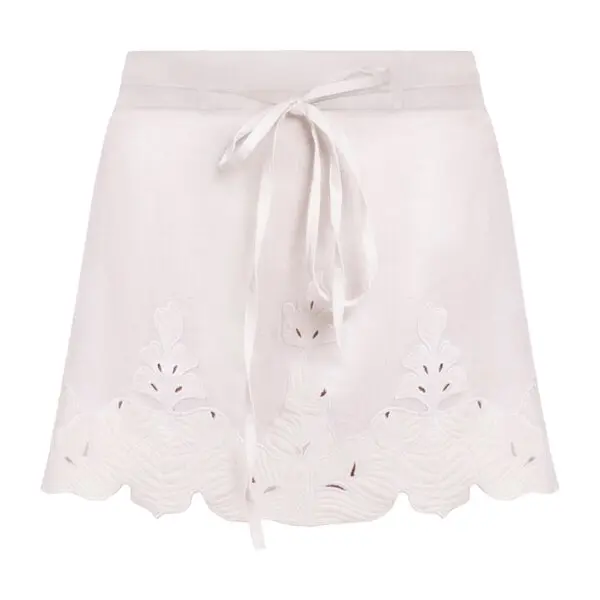 BINDU Alina Skirt Linen - White