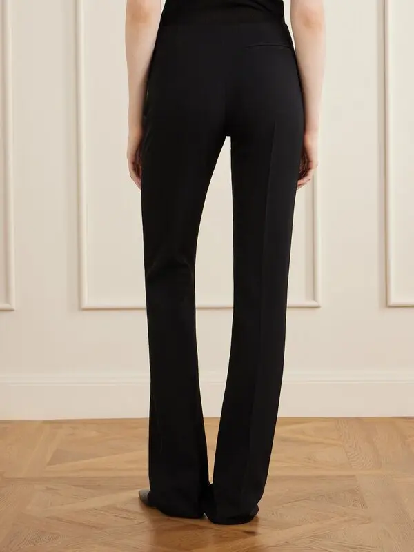 THE ROW Fabien Wool-blend Crepe Straight-leg Pants