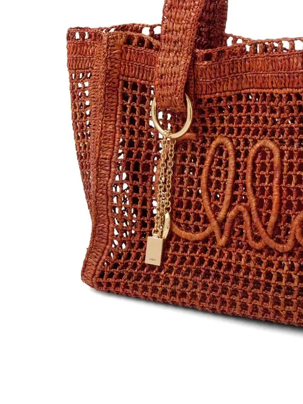 Chloé Summer Banana Rafia Tote Bag
