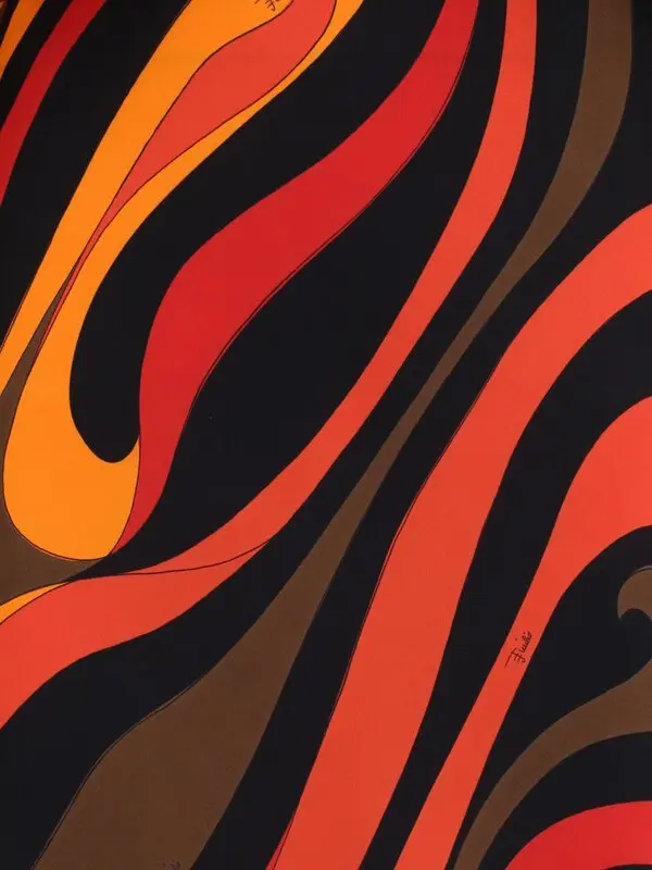 Emilio Pucci Printed Silk Cape Dress