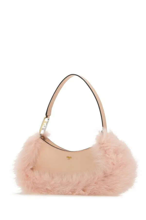 Fendi Leather O Lock Swing Handbag