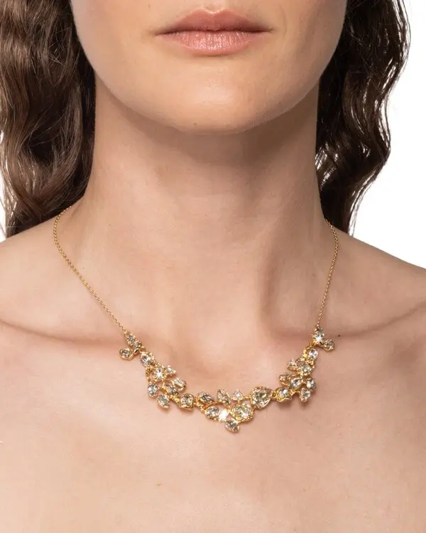 Alexis Bittar Clat Crystal Cluster Bib Necklace