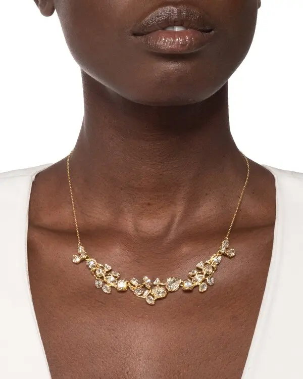 Alexis Bittar Clat Crystal Cluster Bib Necklace