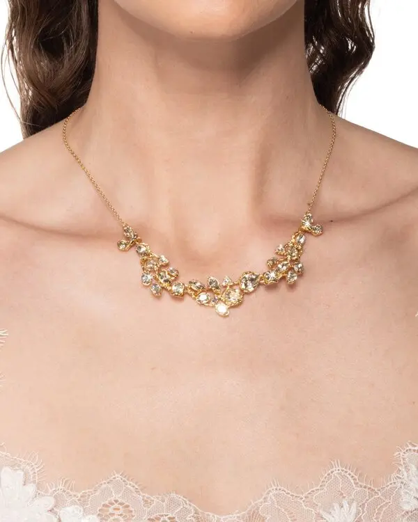 Alexis Bittar Clat Crystal Cluster Bib Necklace