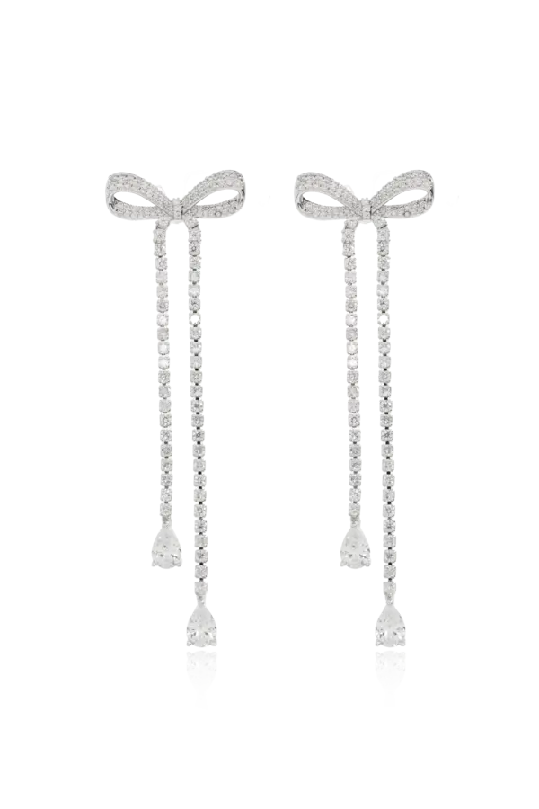 SELF-PORTRAIT Long Earrings With Sparkling Crystals