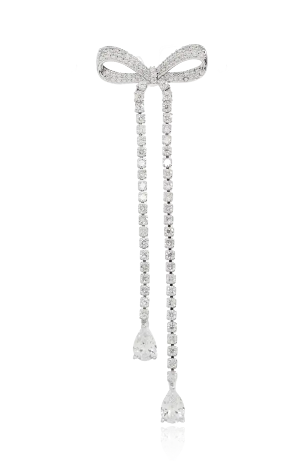 SELF-PORTRAIT Long Earrings With Sparkling Crystals