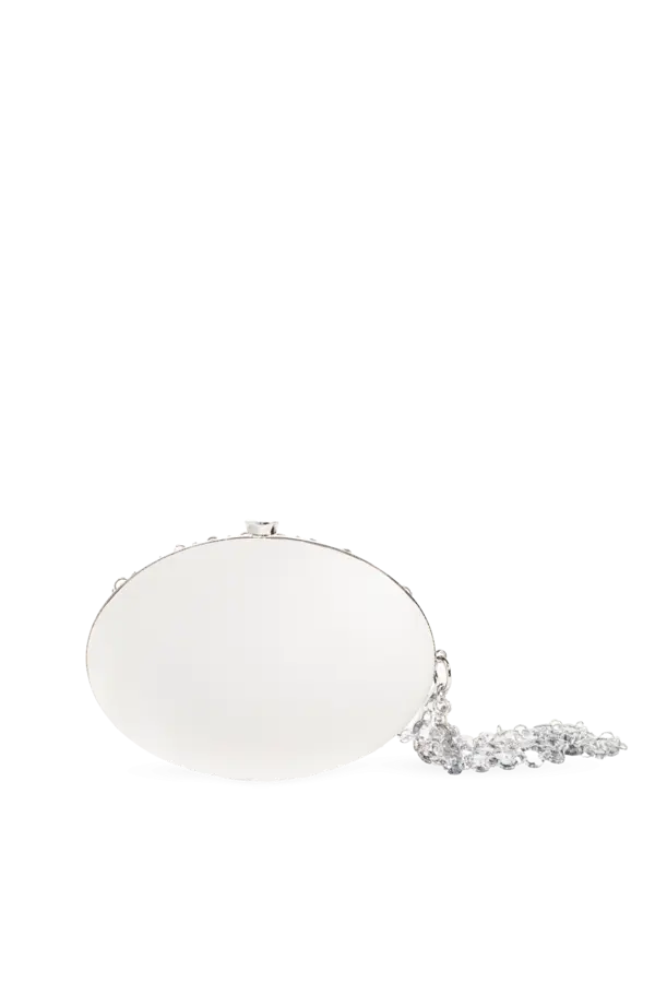 SELF-PORTRAIT Satin Clutch With Shimmering Crystals