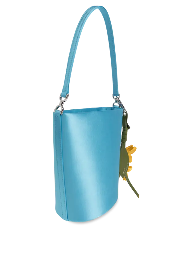 SELF-PORTRAIT Satin Bag With Keychain