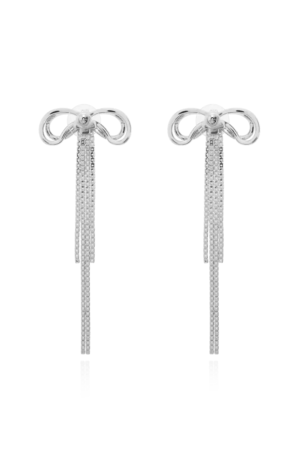 SELF-PORTRAIT Long Earrings With Shimmering Crystals