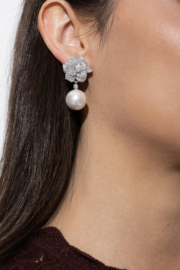SELF-PORTRAIT Earrings With Shimmering Crystals