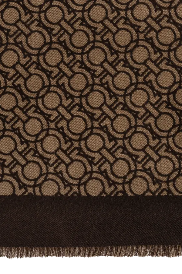 FERRAGAMO Wool Scarf With Monogram