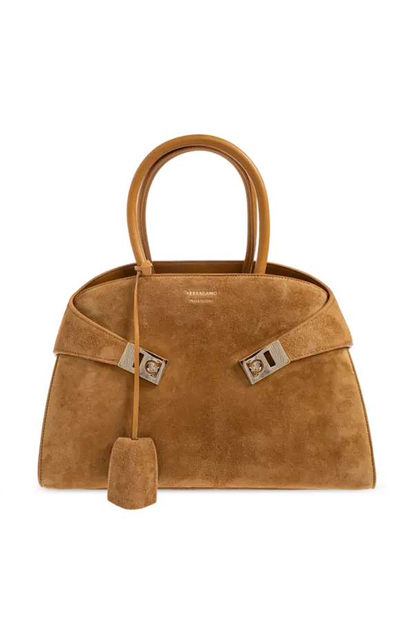 FERRAGAMO Suede Bag `hug - Brown