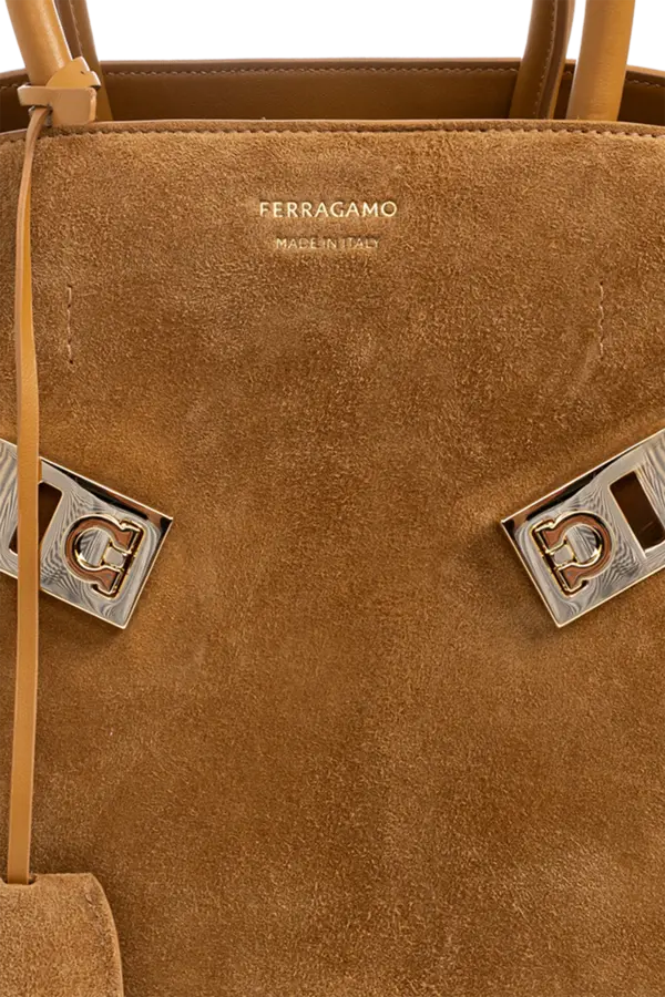 FERRAGAMO Suede Bag `hug