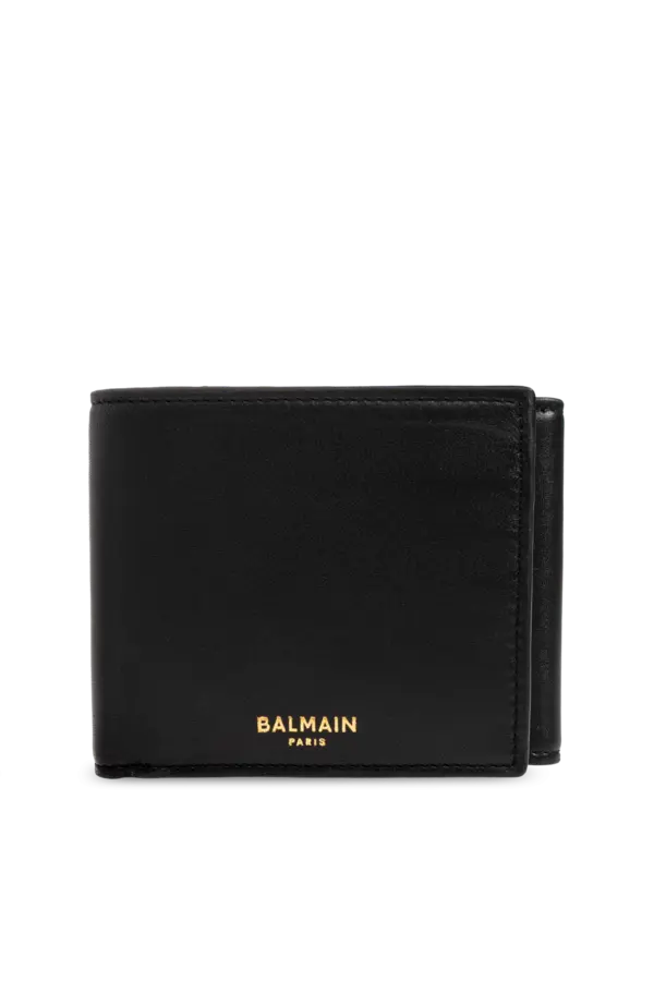 Balmain Leather Wallet With Logo