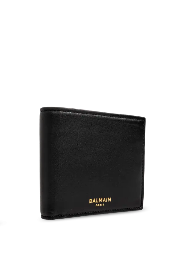 Balmain Leather Wallet With Logo