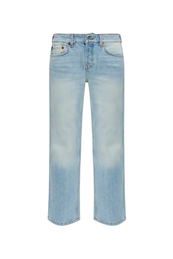 RE/DONE Slim Straight Crop’ Jeans - Blue