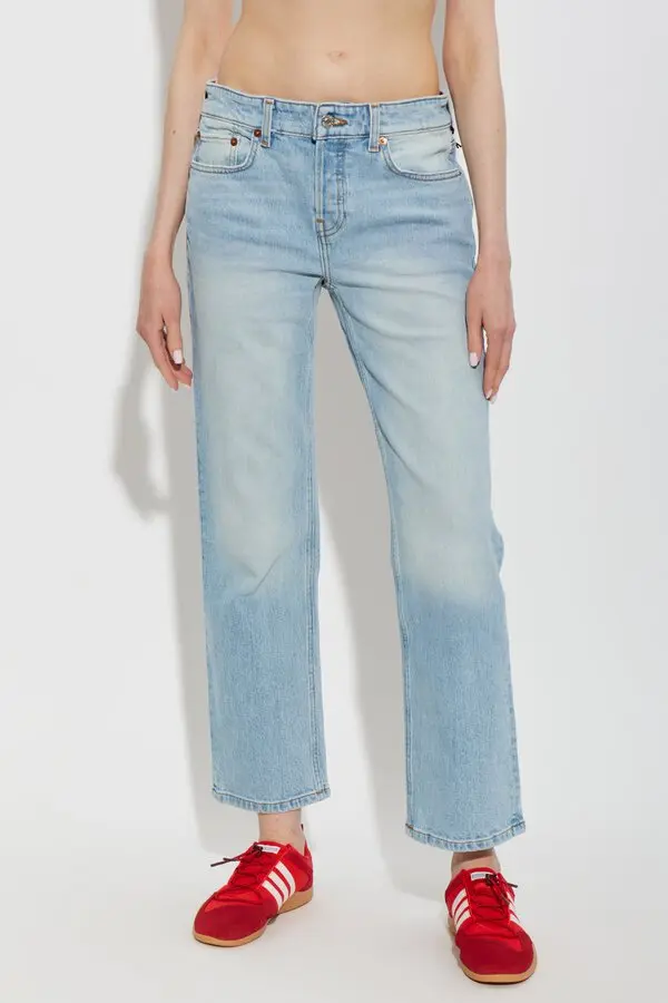 RE/DONE Slim Straight Crop’ Jeans