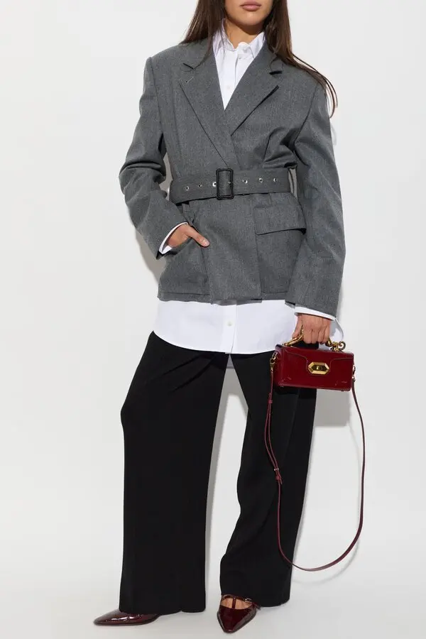 LANVIN Wool Blazer With Belt