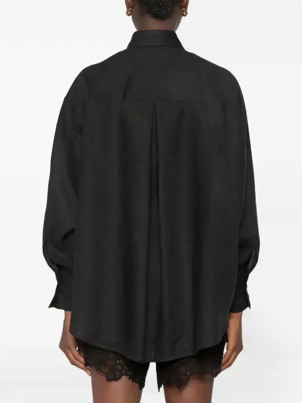 Ermanno Scervino Lace-embroidered Linen Shirt