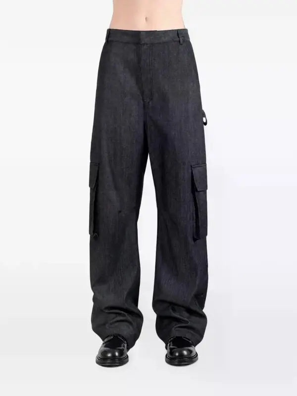 Balenciaga Relaxed Wide-leg Multi-pocket Cargo Pants