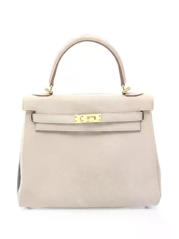 Hermès 2022 Kelly 25 Betton Gold Hardware Leather Tote Bag - Neutrals