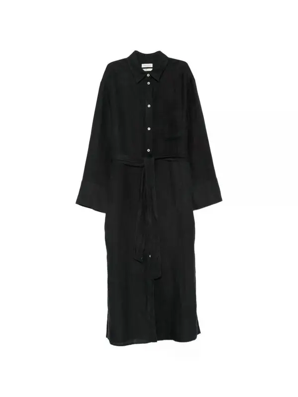 Marc O'polo Belted Midi Shirt Dress - Black