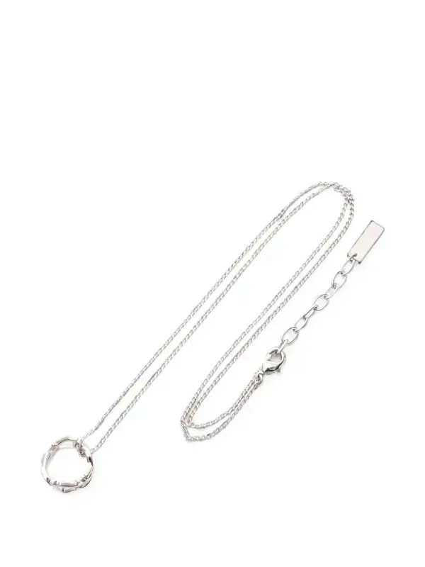 Saint Laurent Cassandra Pendant Necklace - Silver