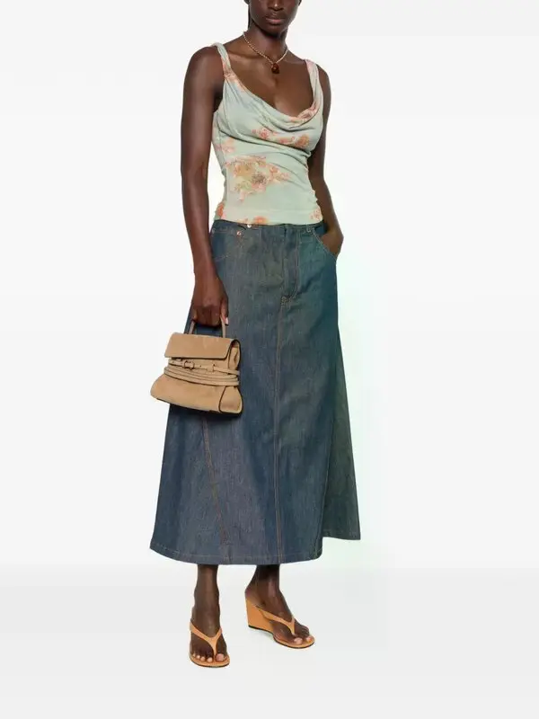 Moschino A-line Midi Skirt - Blue