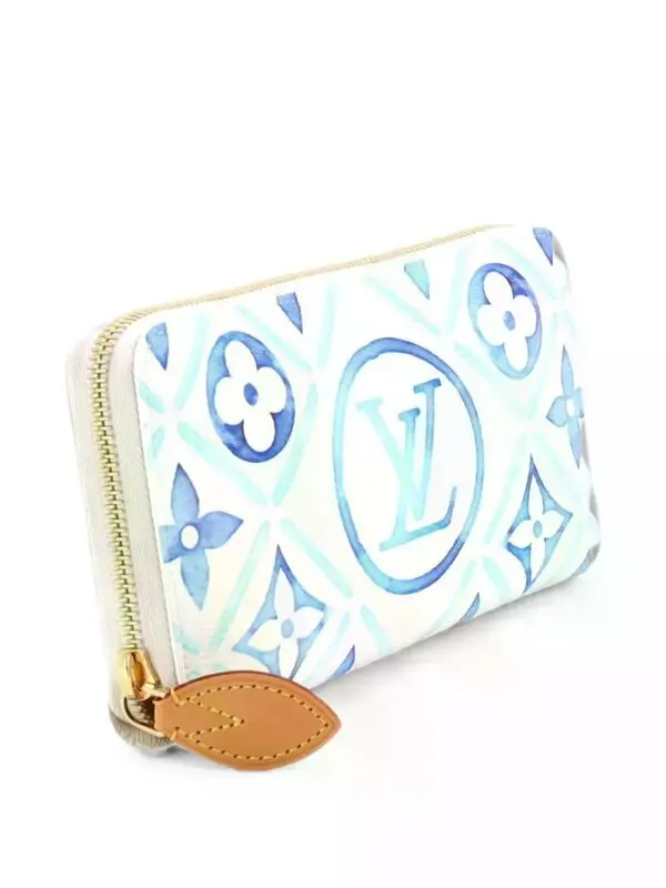 LOUIS VUITTON Zippy Wallet The Pool Monogram Tile Canvas Small Wallets - Blue