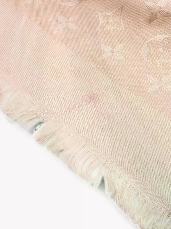 LOUIS VUITTON 2022 Monogram Fringed Scarf