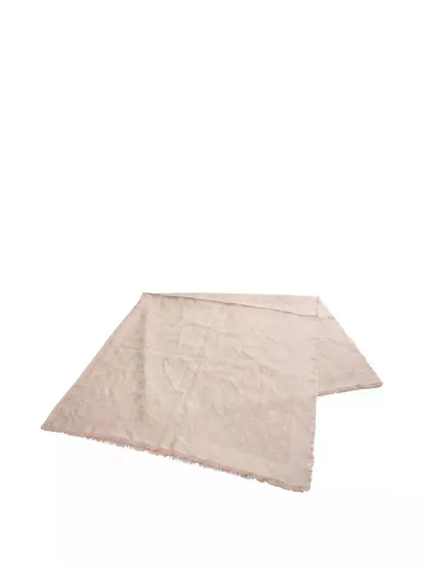 LOUIS VUITTON 2022 Monogram Fringed Scarf - Neutrals