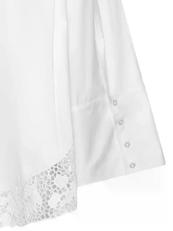 ROTATE BY BIRGER CHRISTENSEN Oversized Lace Shirt - White