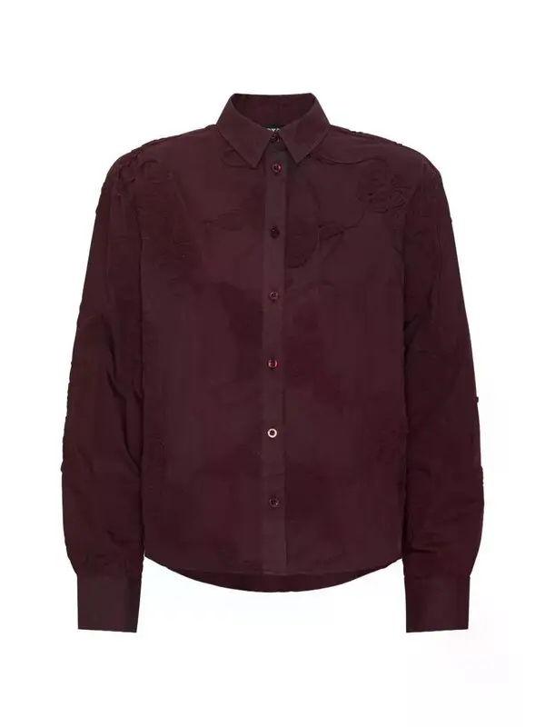 ROTATE BY BIRGER CHRISTENSEN Oversized Floral Embellished Shirt - Red