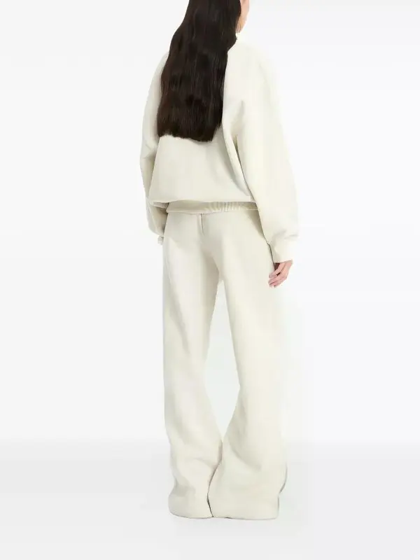 ROTATE BY BIRGER CHRISTENSEN Cotton Sweatpants With Logo Patch - Neutrals