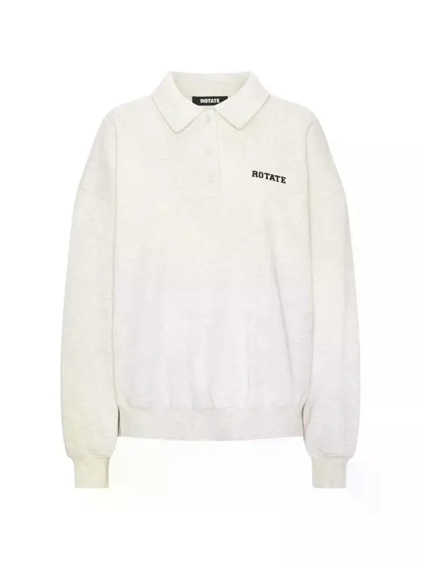ROTATE BY BIRGER CHRISTENSEN Polo Heavy Sweatshirt - Neutrals