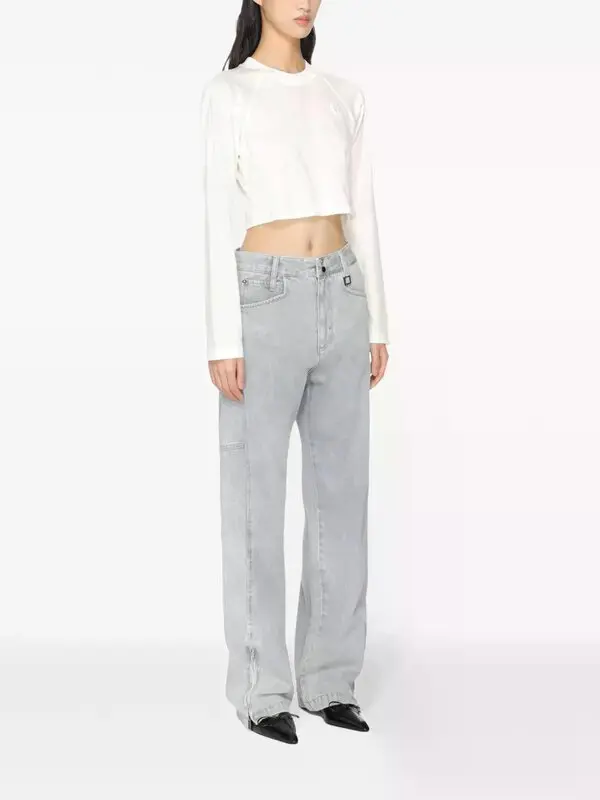 WOOYOUNGMI Embroidered Cropped T-shirt