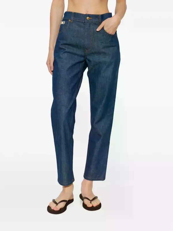 Moschino Logo-patch Tapered Jeans