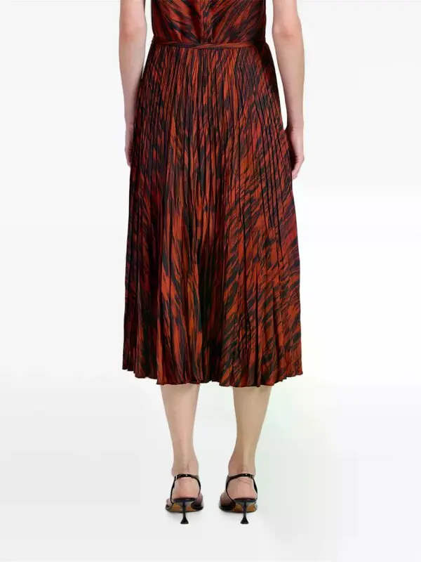 Proenza Schouler White Label Runa Skirt In Printed Soft Twill